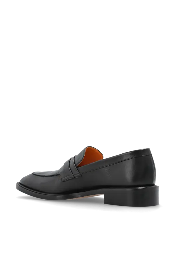 Versace Primo Loafers With Gold Clasp - Black