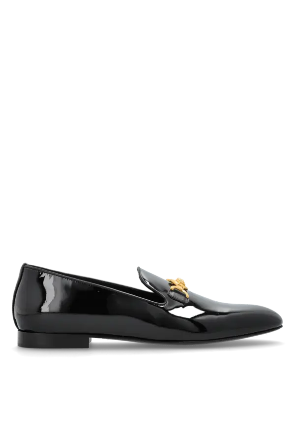 Versace Gala Patent Leather Loafers - Black