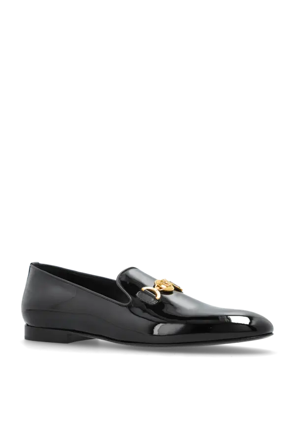 Versace Gala Patent Leather Loafers - Black