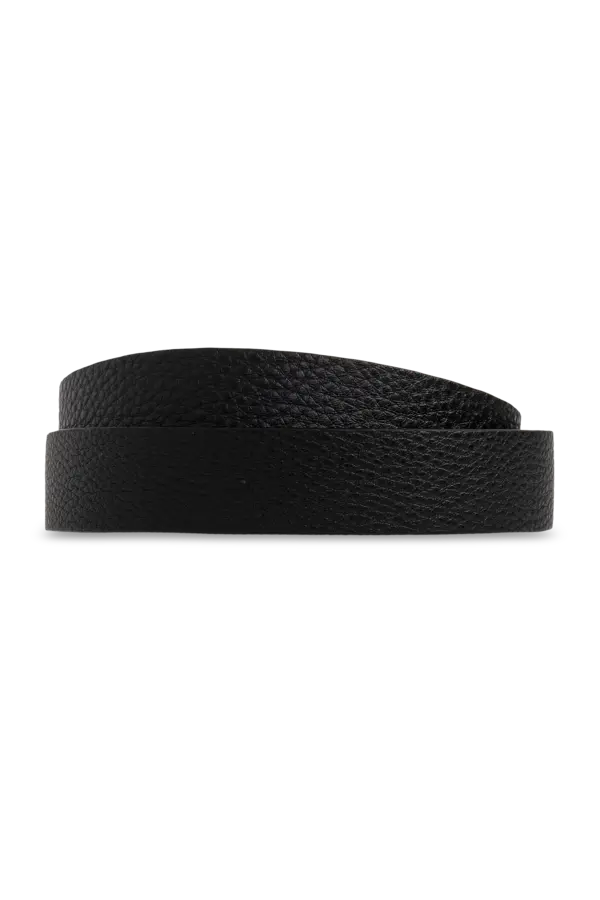 Fendi Reversible Leather Belt With Signature Buckle
