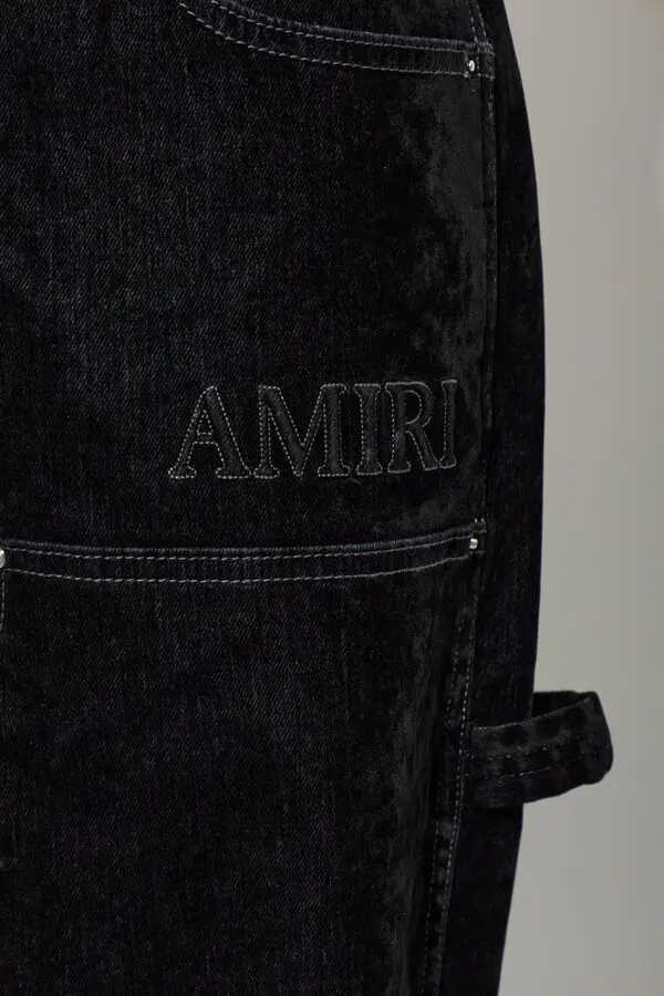 Amiri Logo Straight Leg Jeans