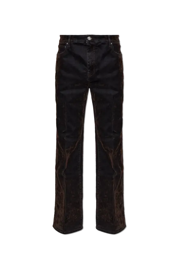 Amiri Wide-leg Jeans With Distressed Effect - Brown
