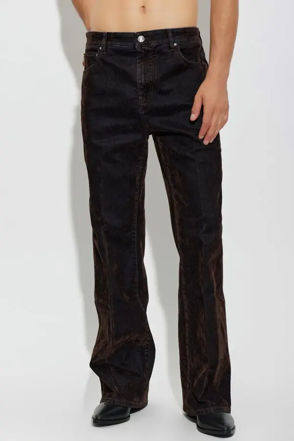 Amiri Wide-leg Jeans With Distressed Effect - Brown
