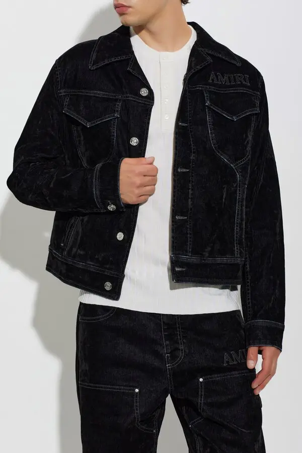 Amiri Denim Jacket With Logo