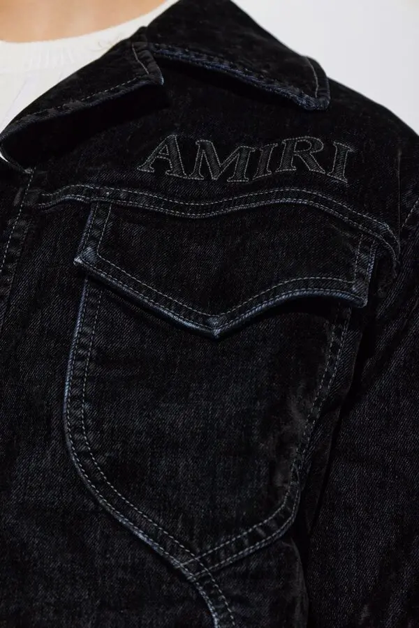 Amiri Denim Jacket With Logo