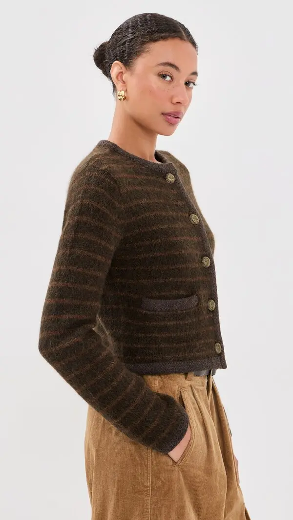Altuzarra Striped Alpaca Blend Knit Jacket