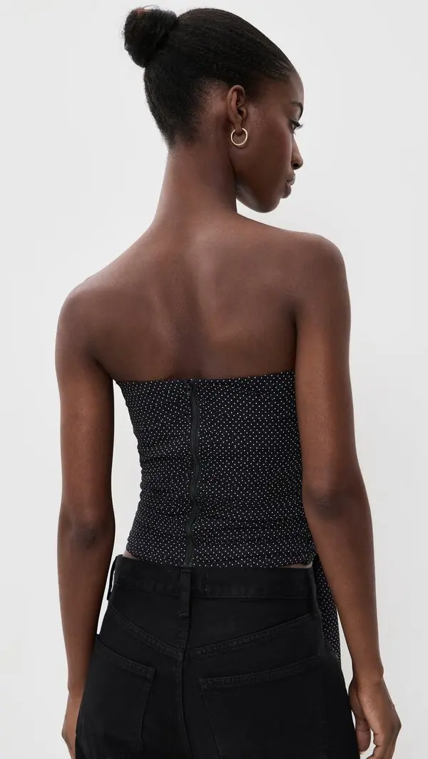 HERSKIND Molly Draped Dot Wrap Top