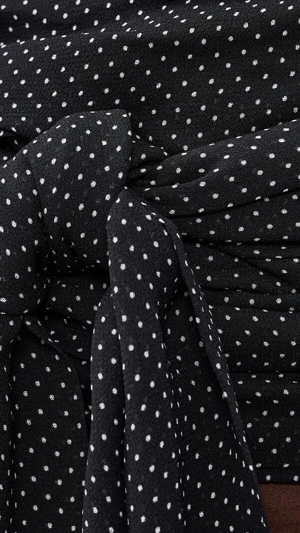 HERSKIND Molly Draped Dot Wrap Top
