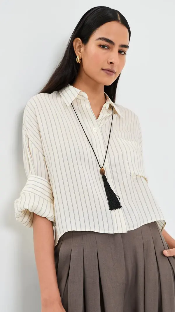 TWP Striped Silk Twill Shirt