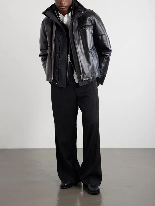 Sacai Leather Down Jacket