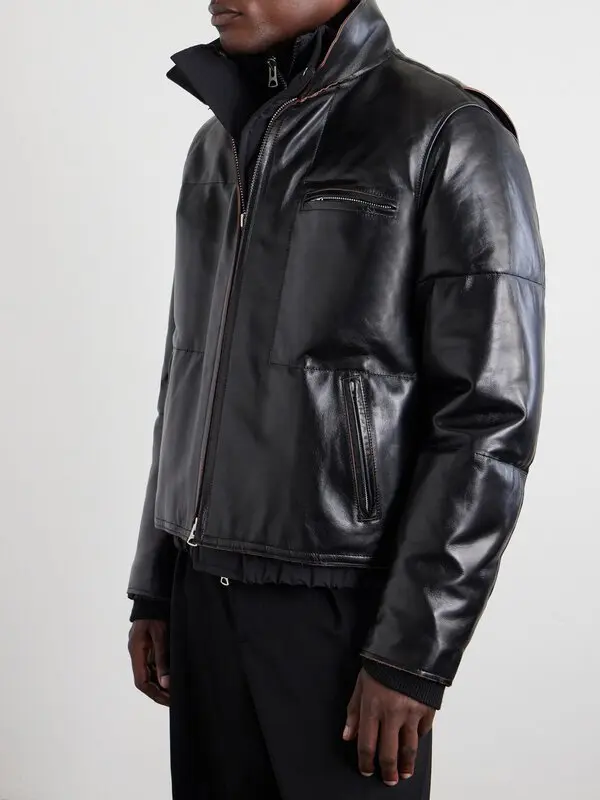 Sacai Leather Down Jacket