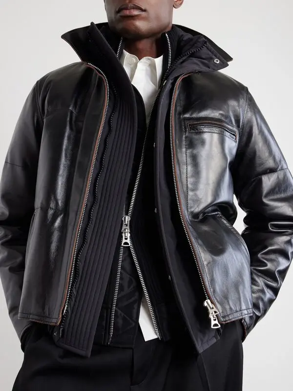 Sacai Leather Down Jacket