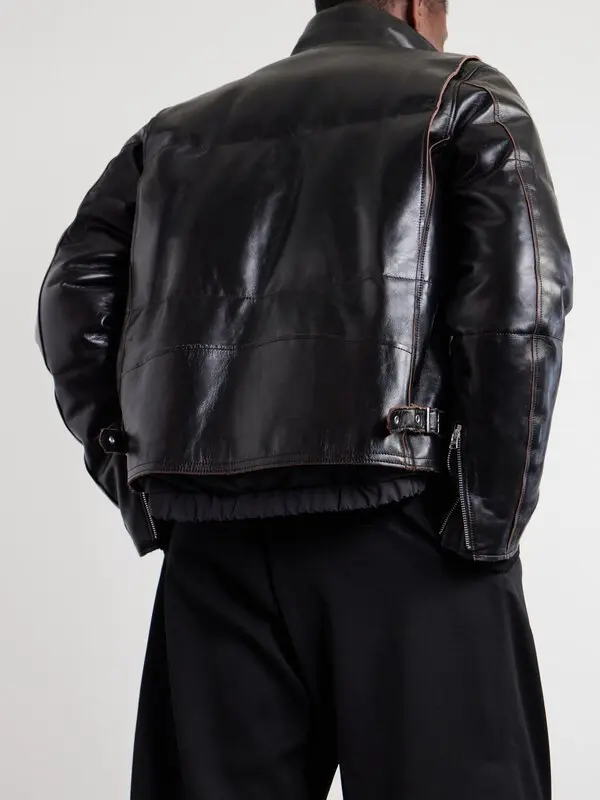 Sacai Leather Down Jacket