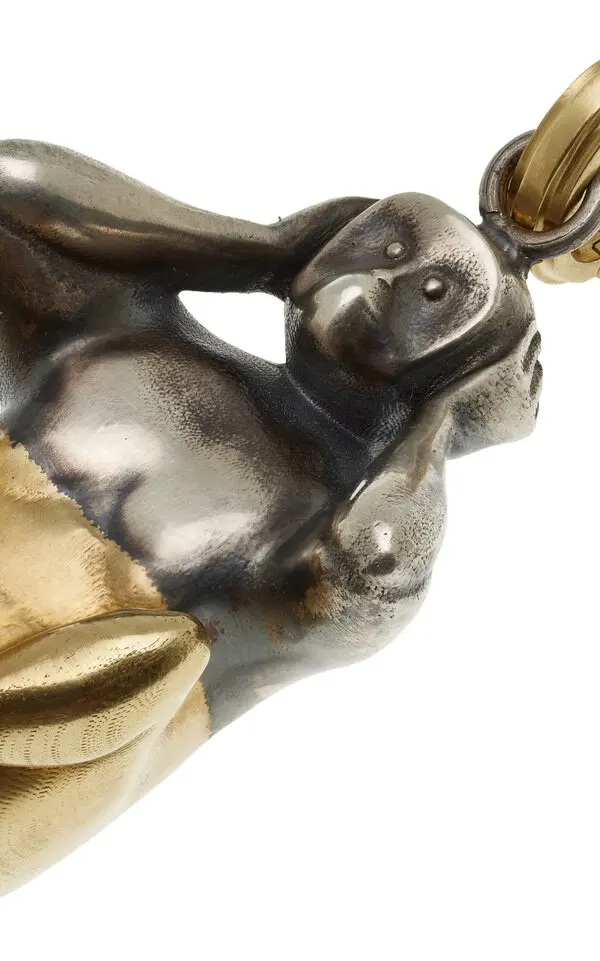SYLVA & CIE Hear Nothing 18k Yellow Gold And Sterling Silver Pendant