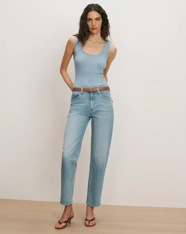Veronica Beard Birke Merino Wool Tank Top - Blue Jay