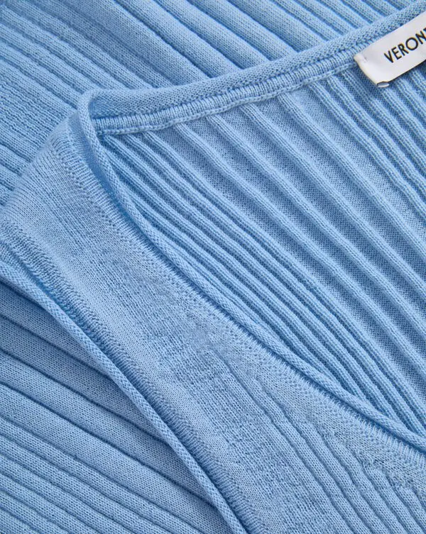 Veronica Beard Birke Merino Wool Tank Top - Blue Jay