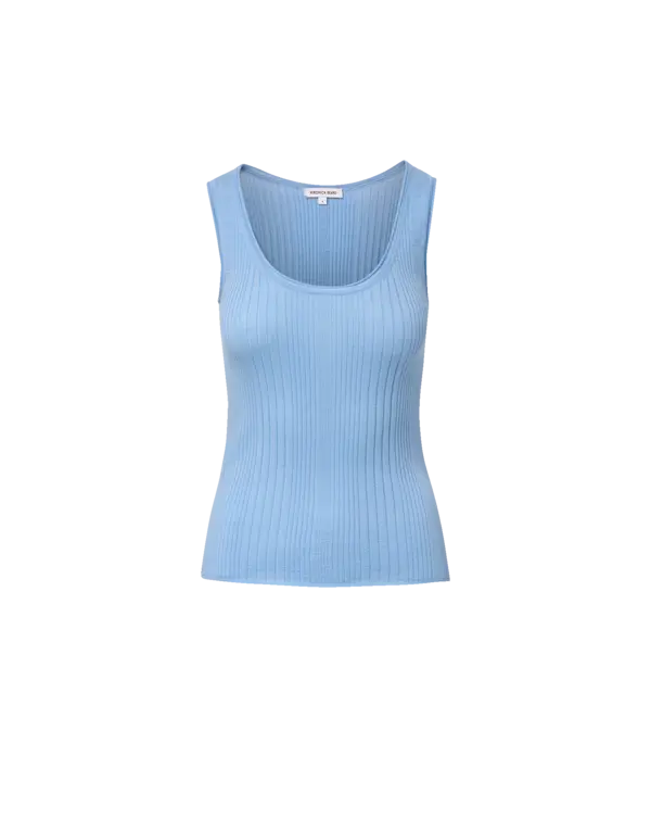 Veronica Beard Birke Merino Wool Tank Top - Blue Jay