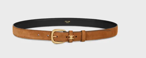Celine Vivienne Belt 25mm In Suede Calfskin
