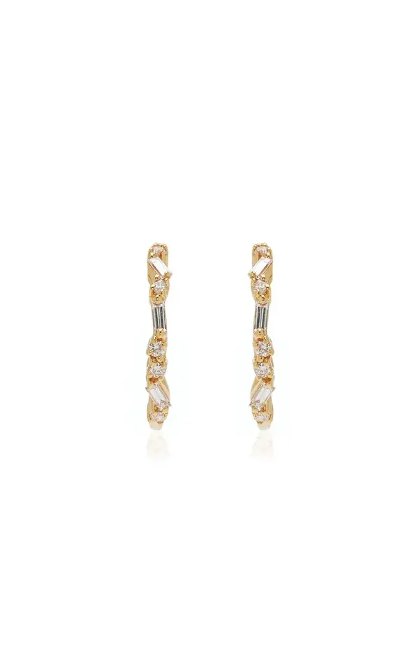 SUZANNE KALAN Classic 18k Yellow Diamond Earrings