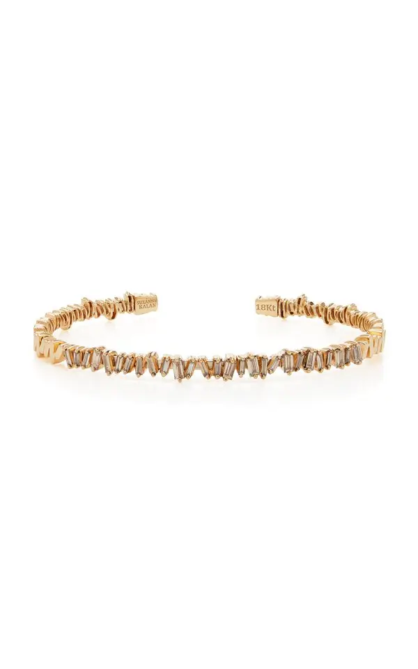 SUZANNE KALAN Classic 18k Rose Diamond Bangle