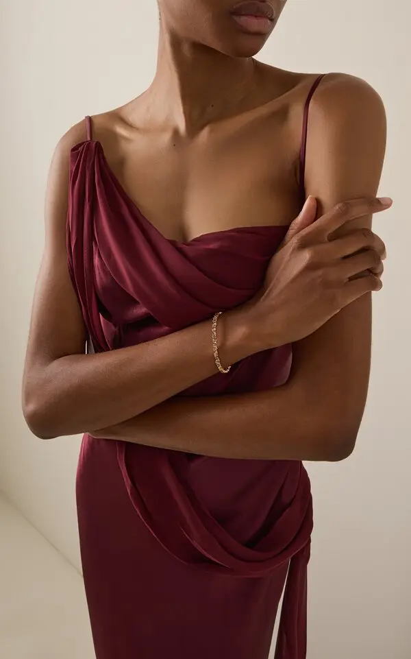 SUZANNE KALAN Classic 18k Rose Diamond Bangle