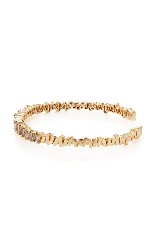 SUZANNE KALAN Classic 18k Rose Diamond Bangle