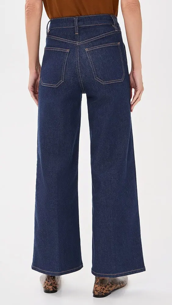 FRAME Le Pixie Slim Petite Palazzo Jeans - Rinse