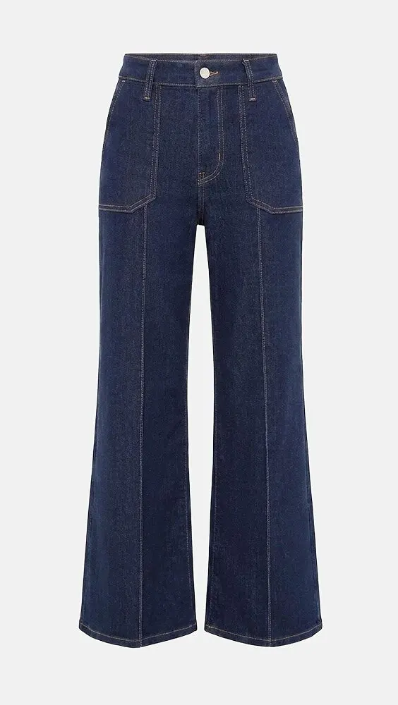 FRAME Le Pixie Slim Petite Palazzo Jeans - Rinse