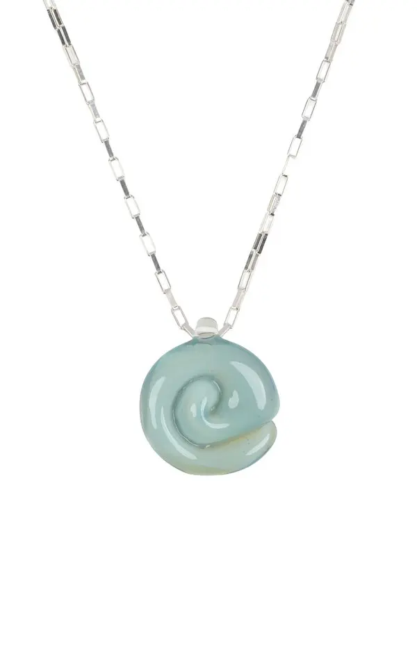 KEANE Spiral Shell Necklace - Blue