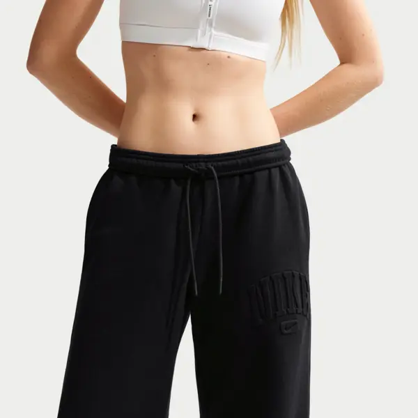 Nike Studio Fleece Medium Weight Mid-rise Wide-leg Pants