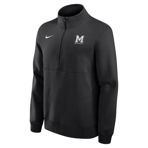 Nike Morehouse College Maroon Tigers Club College Fleece Half-zip Top - Black