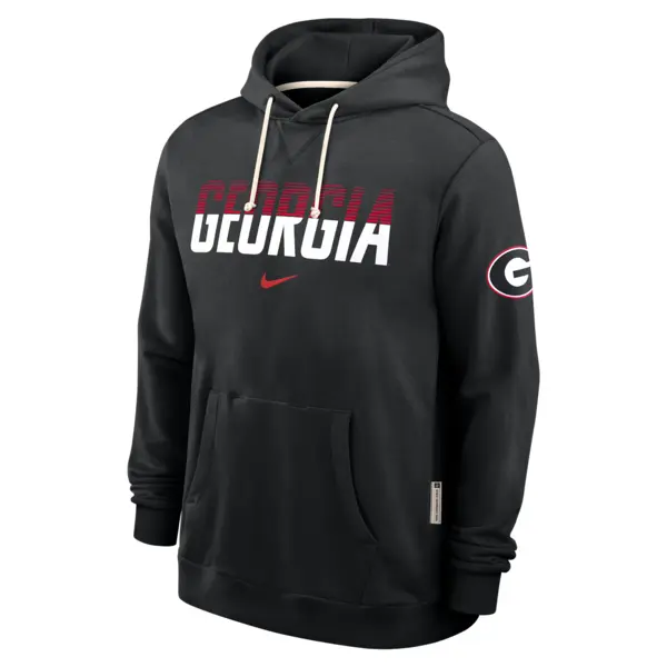 Nike Georgia Sideline Standard Issue Dri-fit College Pullover Hoodie - Black