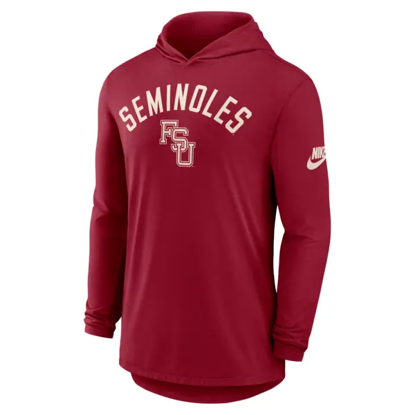 Nike Florida State Legacy Arch Dri-fit College Long-sleeve Hooded T-shirt - Red