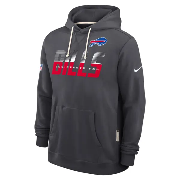 Nike Buffalo Bills Sideline Standard Issue Dri-fit Nfl Pullover Hoodie