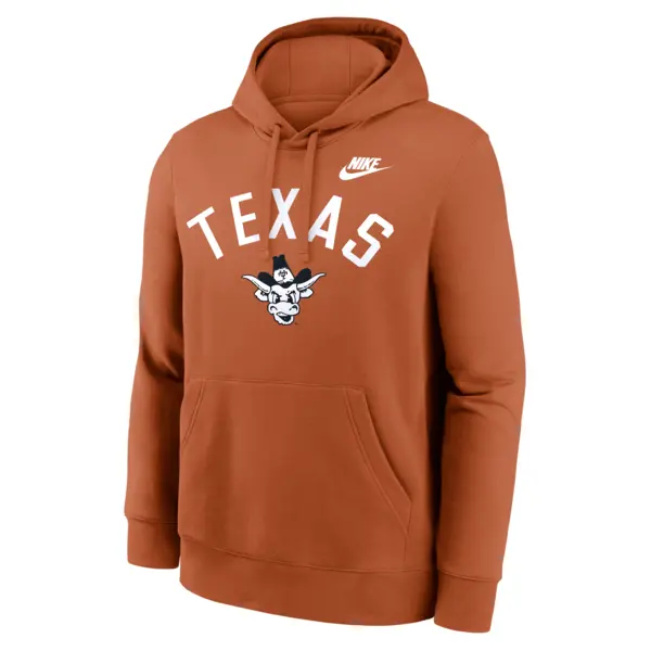 Nike Texas Legacy Arch Club College Pullover Hoodie - Orange