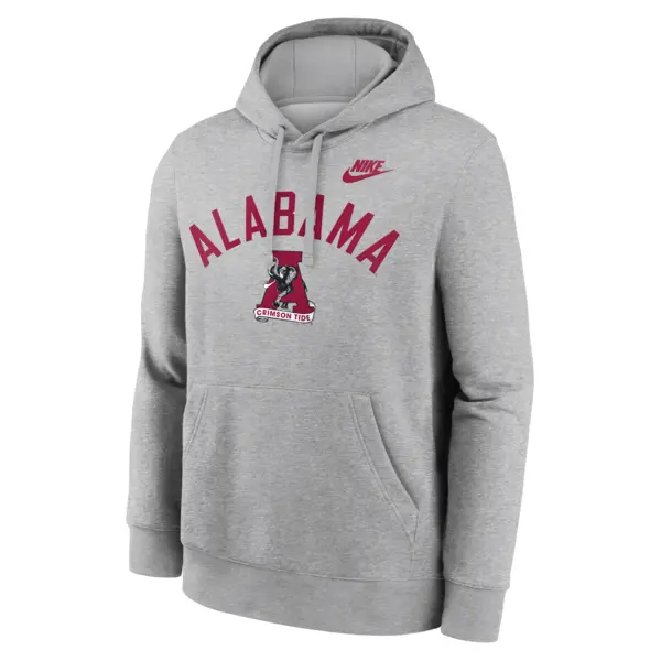 Nike Alabama Legacy Arch Club College Pullover Hoodie - Grey