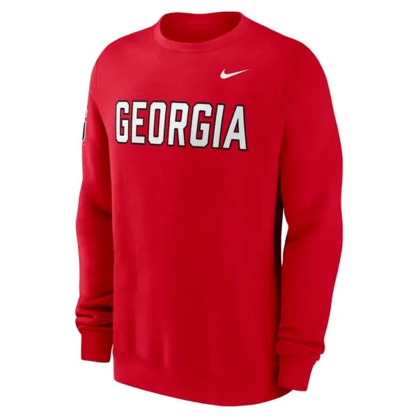 Nike Georgia Sideline Club College Pullover Crew