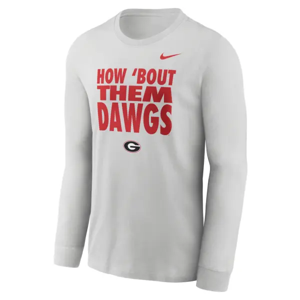 Nike Georgia Sideline Slogan Dri-fit College Long-sleeve T-shirt - Grey