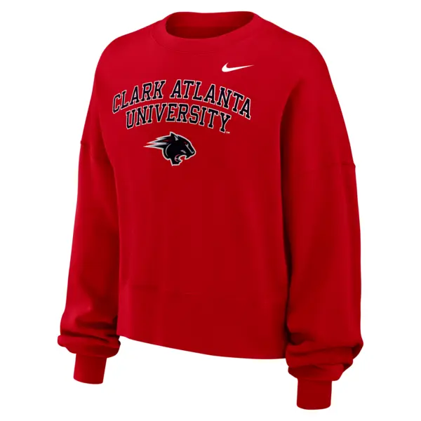 Nike Clark Atlanta University Phoenix Fleece Crewneck Sweatshirt - Red