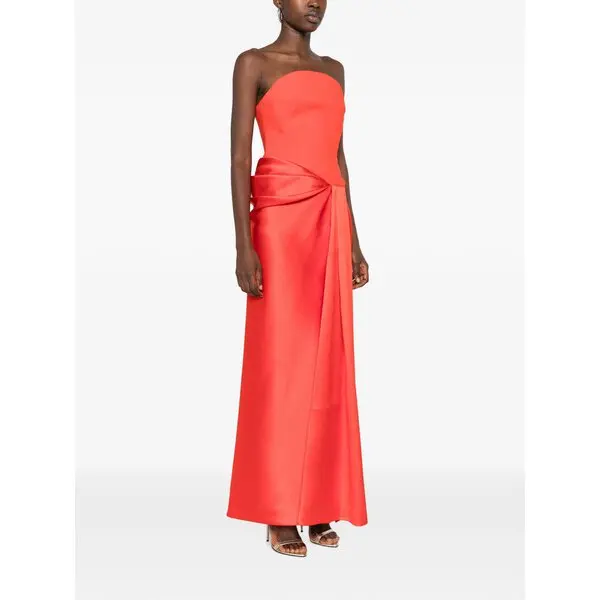 Solace London Strapless Draped Maxi Dress