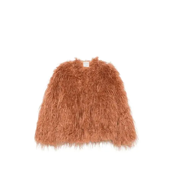 FORTE_FORTE Faux Fur Jacket - Orange