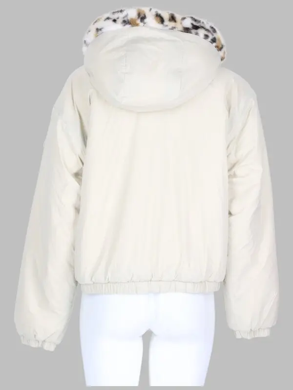 Moose Knuckles Cropped Hooded Jacket With Fur Trim