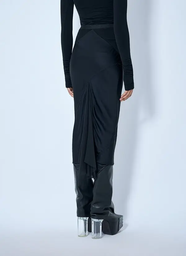 Rick Owens Asymmetrical Midi Skirt