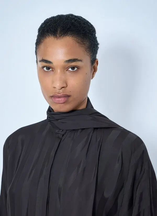 Sportmax Striped Tie-neck Blouse