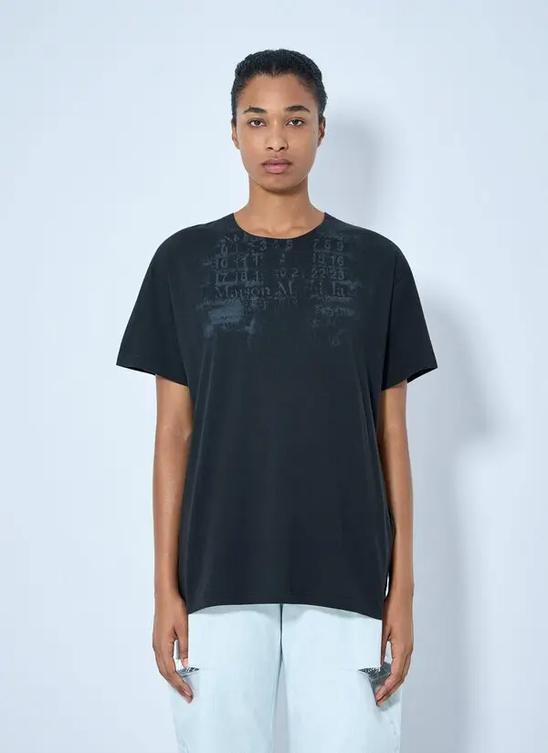 MAISON MARGIELA Numbers Regular T-shirt - Black