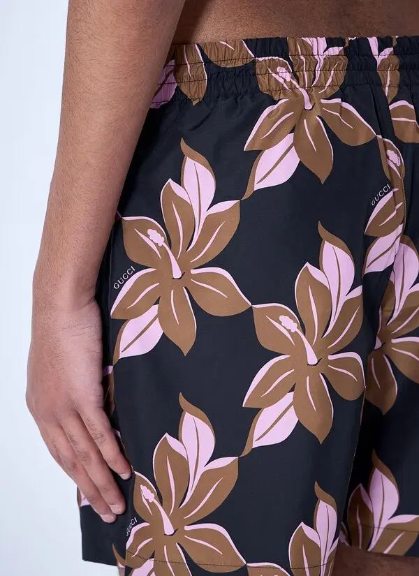 Gucci Printed Poplin Swim Shorts