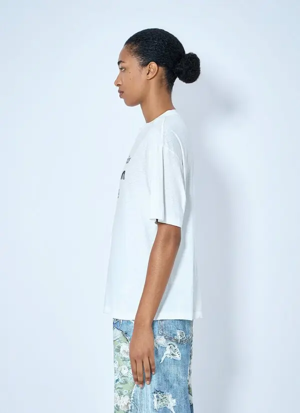 Acne Studios Graphic Logo Cotton Hemp Blend T-shirt
