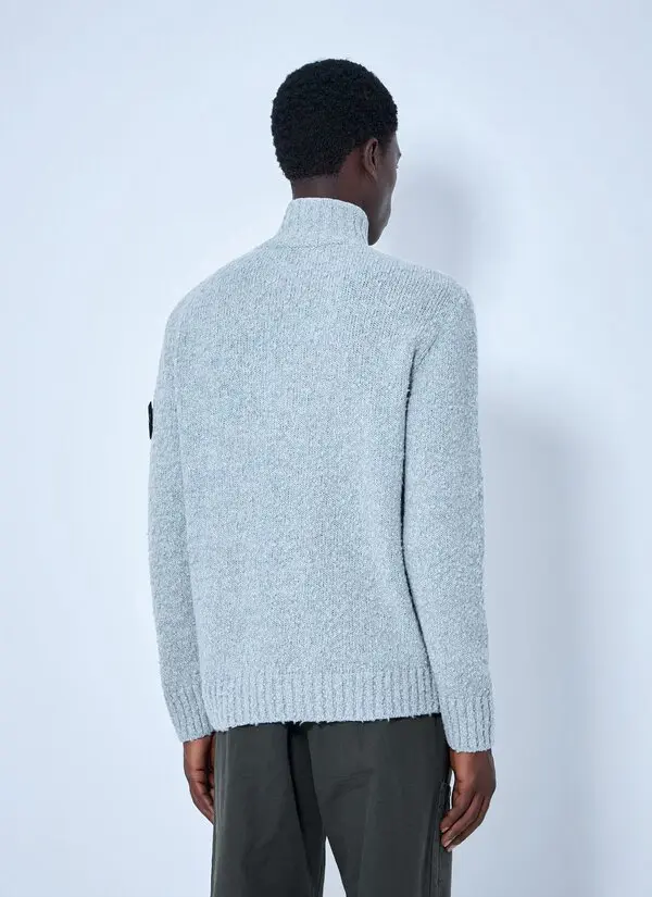 Stone Island Half-zip Wool Sweater - Blue