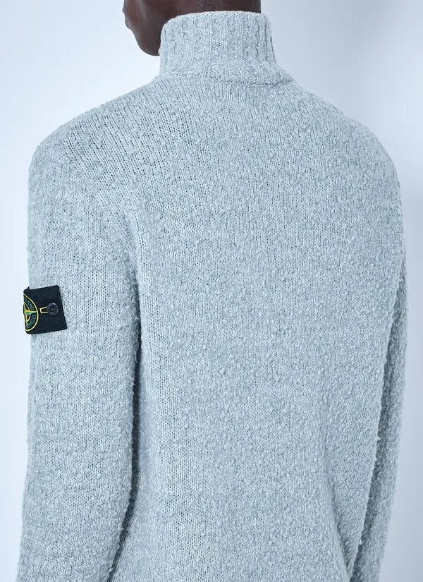 Stone Island Half-zip Wool Sweater - Blue