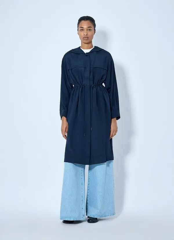 Max Mara Drawstring Hooded Coat